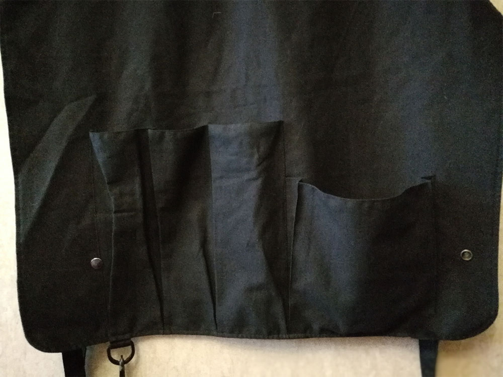 Foldable Portable Black Canvas Bbq Aprons for Men - APRONMFG