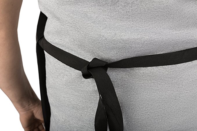 Black Pvc Water Resistant Butchers Apron - APRONMFG